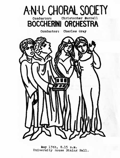 SCUNA history: 1st Term Concert, University House, 13 May 1969